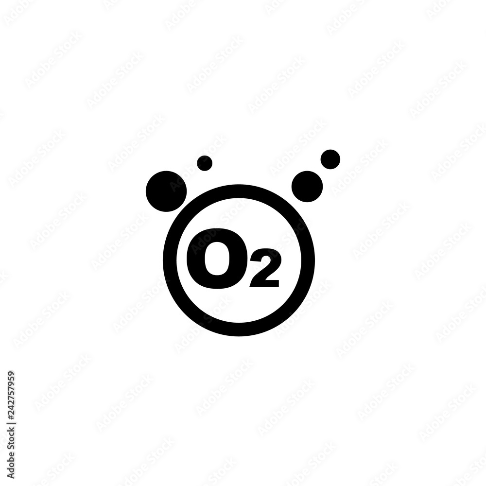 oxygen icon vector. oxygen vector graphic illustration Stock Vector ...