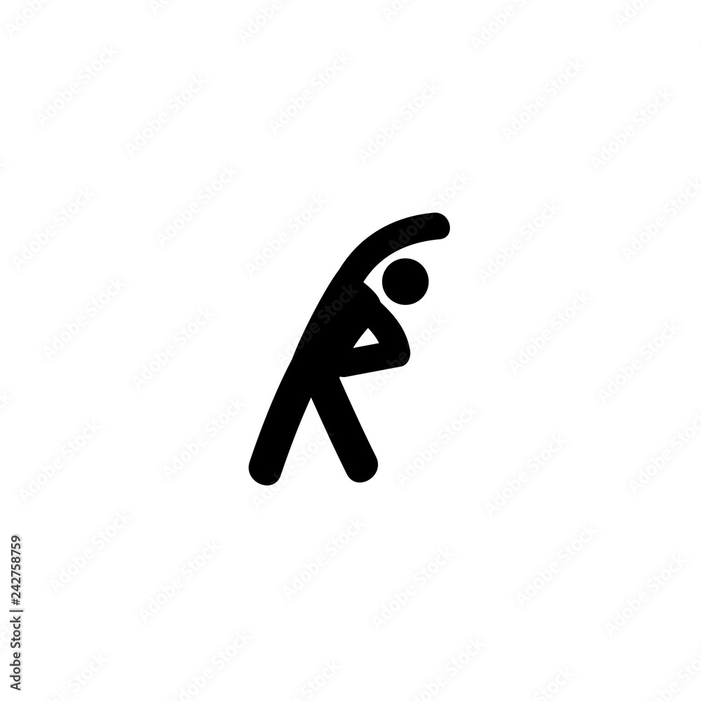 stretching exercises icon vector. stretching exercises vector graphic ...