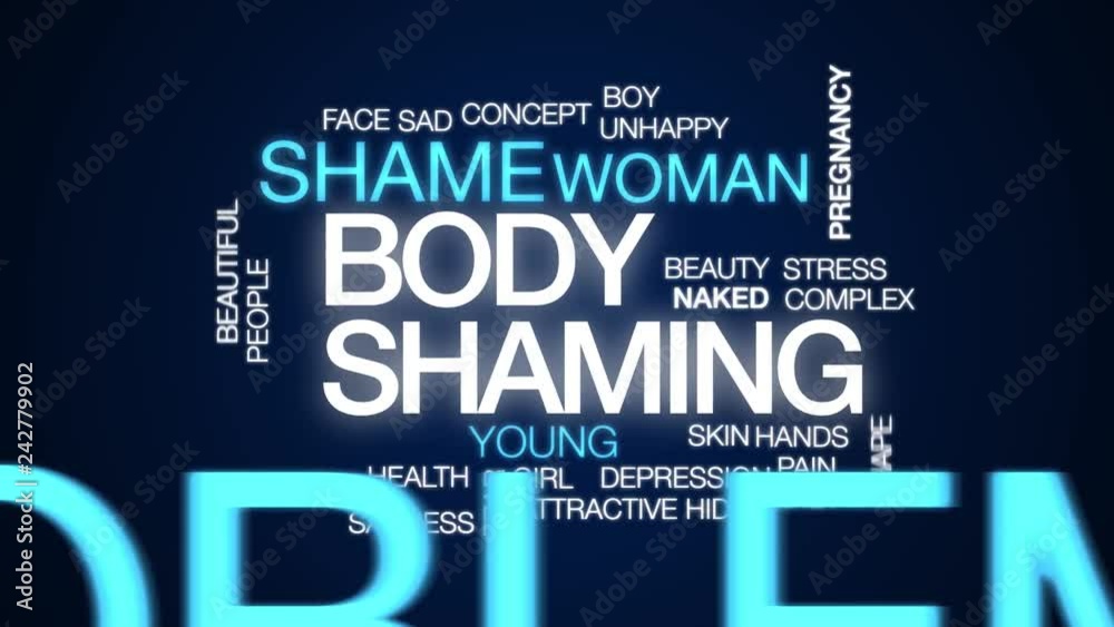 Body shaming animated word cloud. Kinetic typography. vídeo de Stock ...