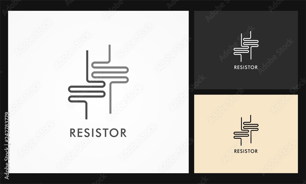 resistor vector logo Stock Vector | Adobe Stock