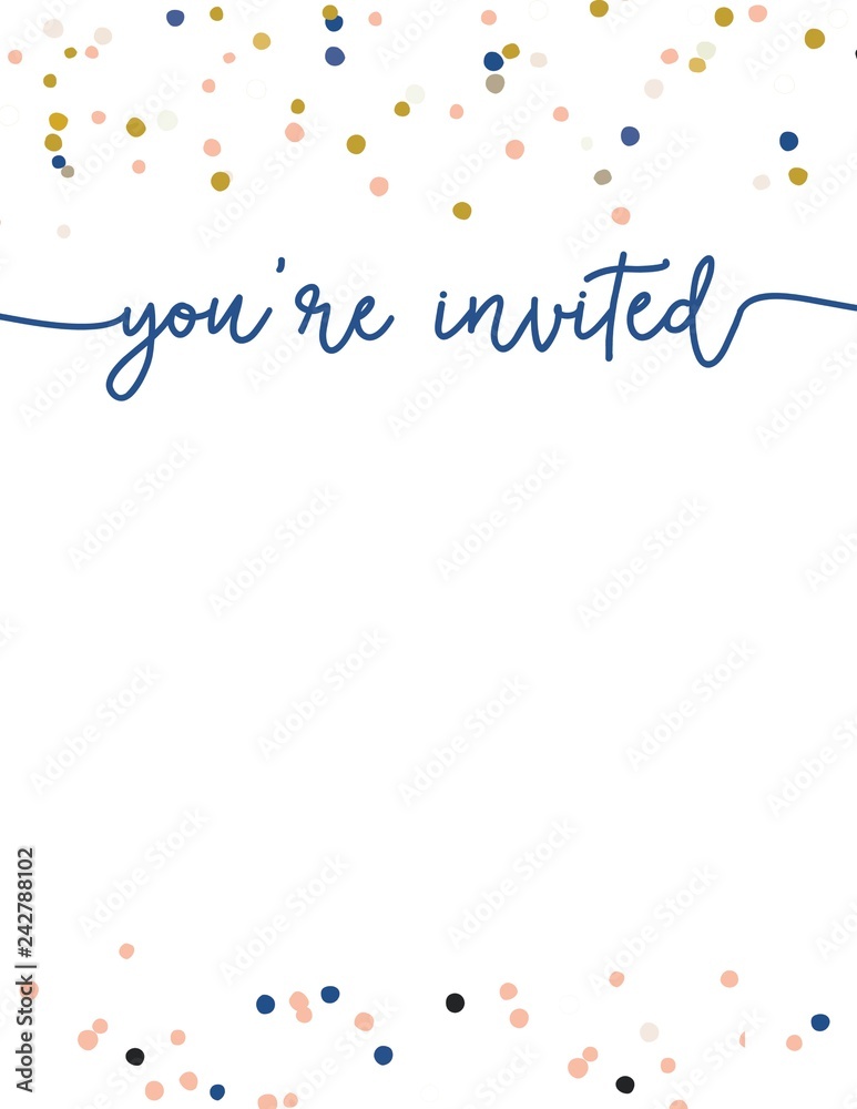 Cute Party Invitation Template. You're Invited Party Invitation ...