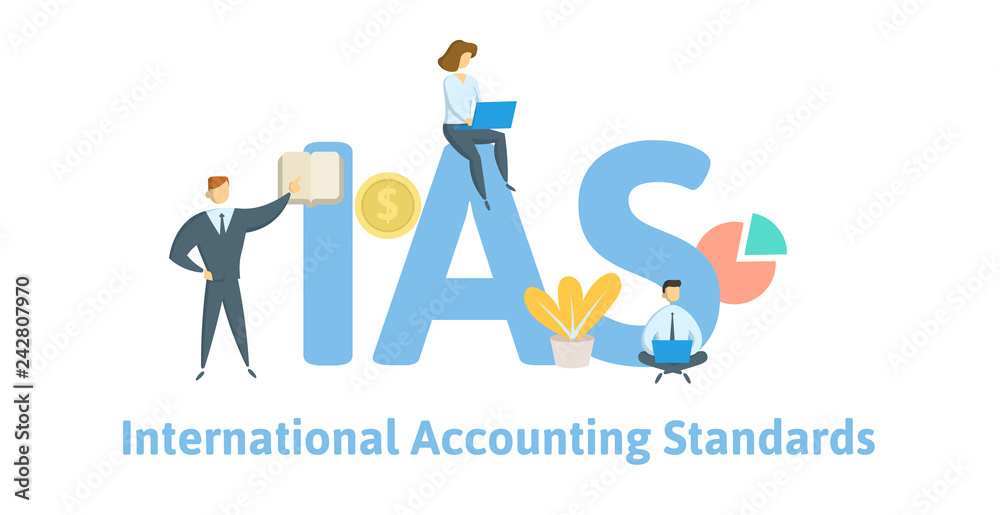 IAS, International Accounting Standards. Concept with keywords, letters ...