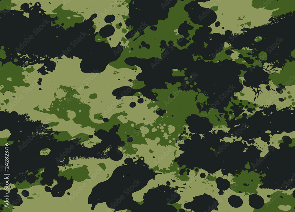 Seamless Splatter Camouflage Pattern Stock Vector | Adobe Stock