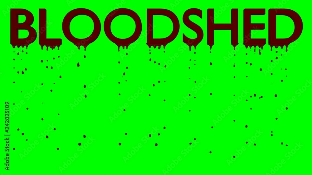 Animated blood dripping from all caps red text bloodshed. Blood ...