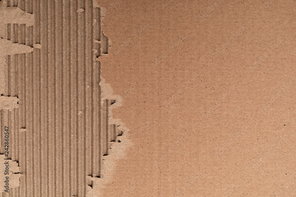Texture of corrugated cardboard with torn edges. Texture cardboard ...