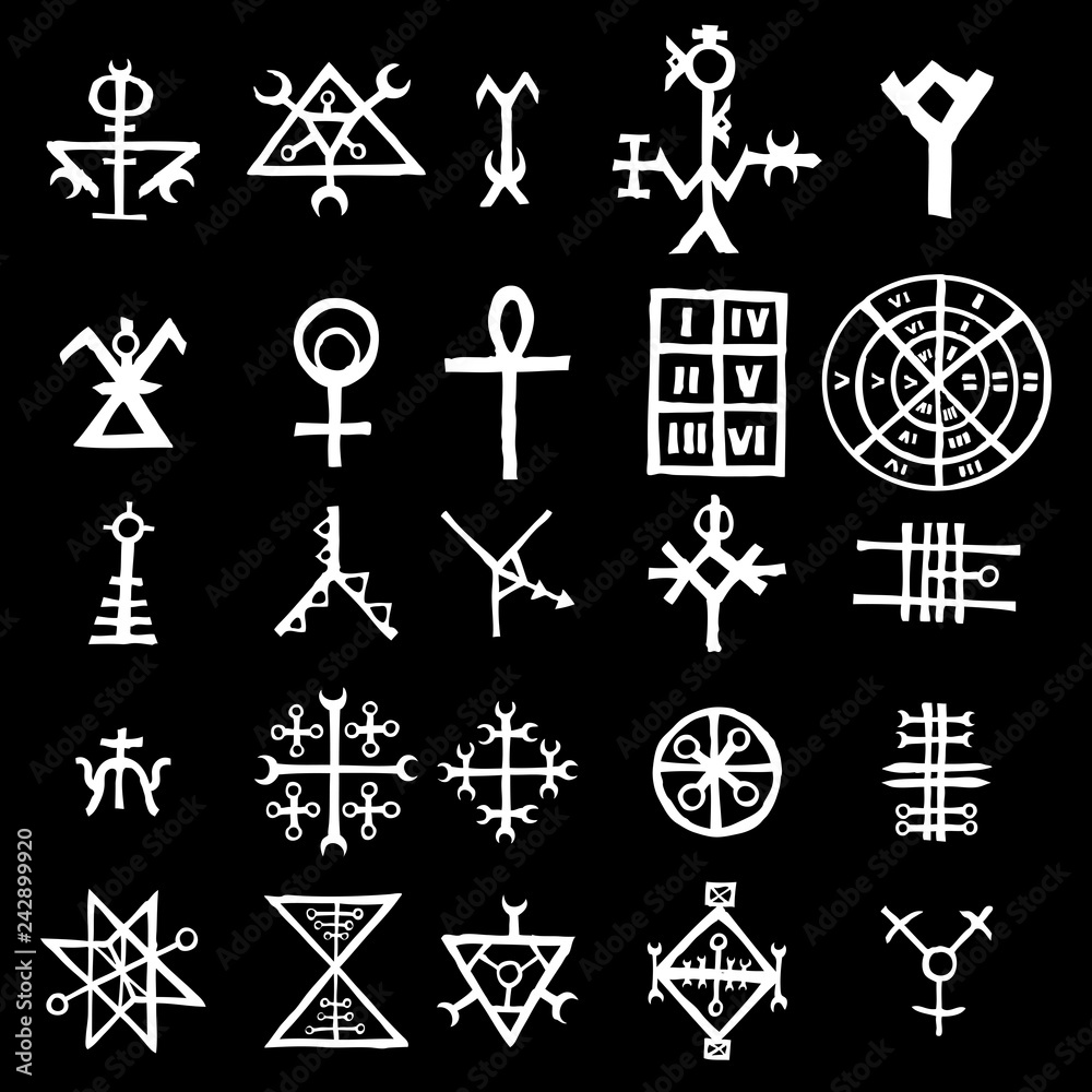 Wiccan symbols imaginary cross symbols, inspired by antichrist ...