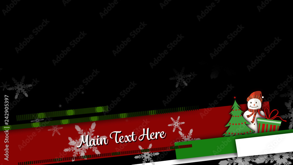 Christmas Snow Lower Third Stock Template | Adobe Stock