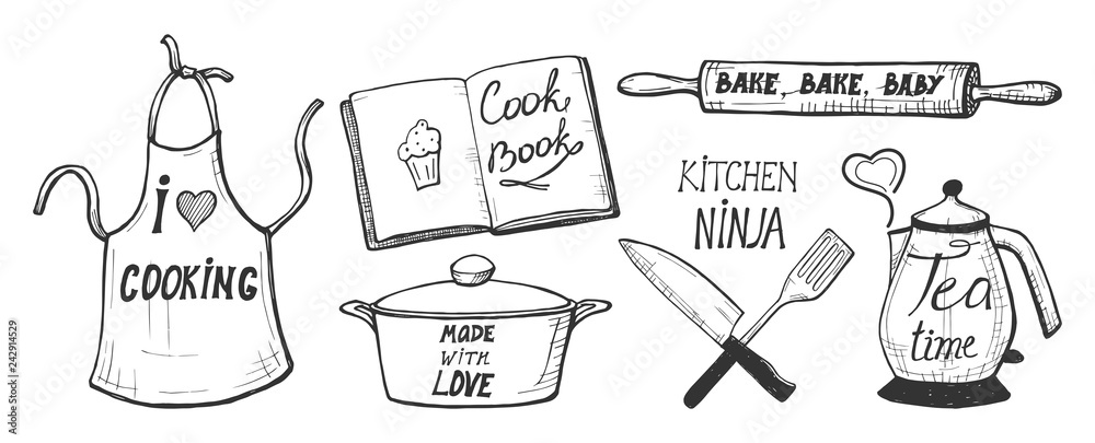 cooking labels and quotes Stock Vector | Adobe Stock