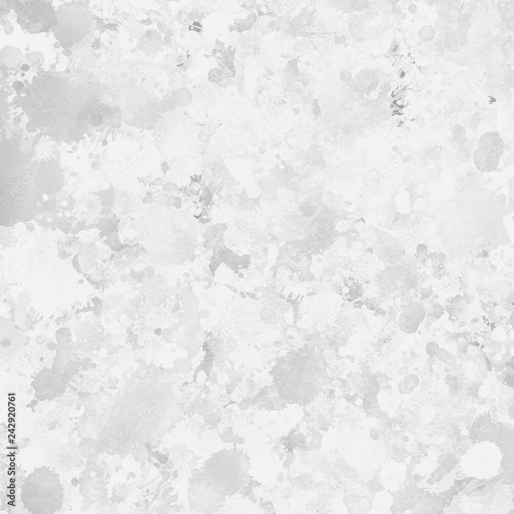 Gray paint splatter effect texture on white paper background. Artistic ...