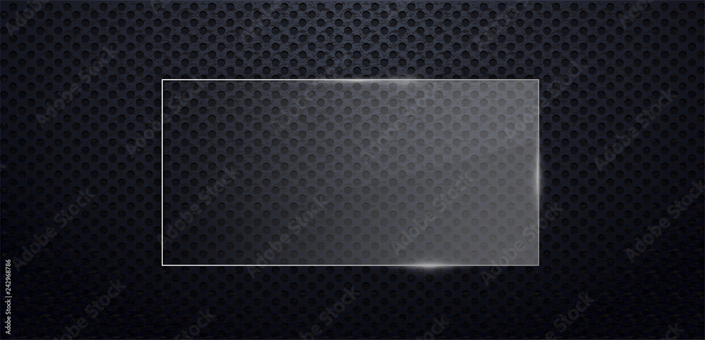 Vector glass frame. Isolated on transparent background. Vector ...