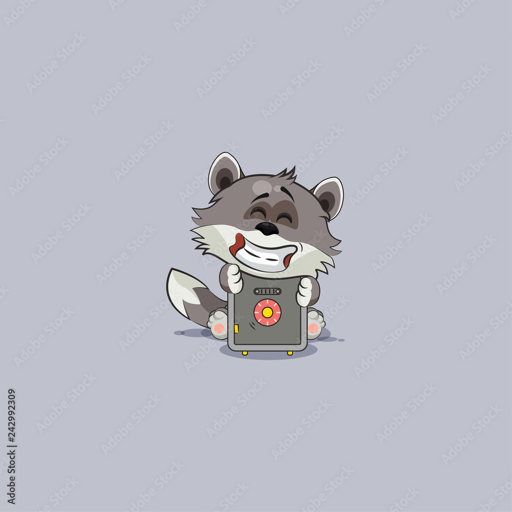 wolf cub pup sticker emoticon hug safe with money Stock Vector | Adobe ...