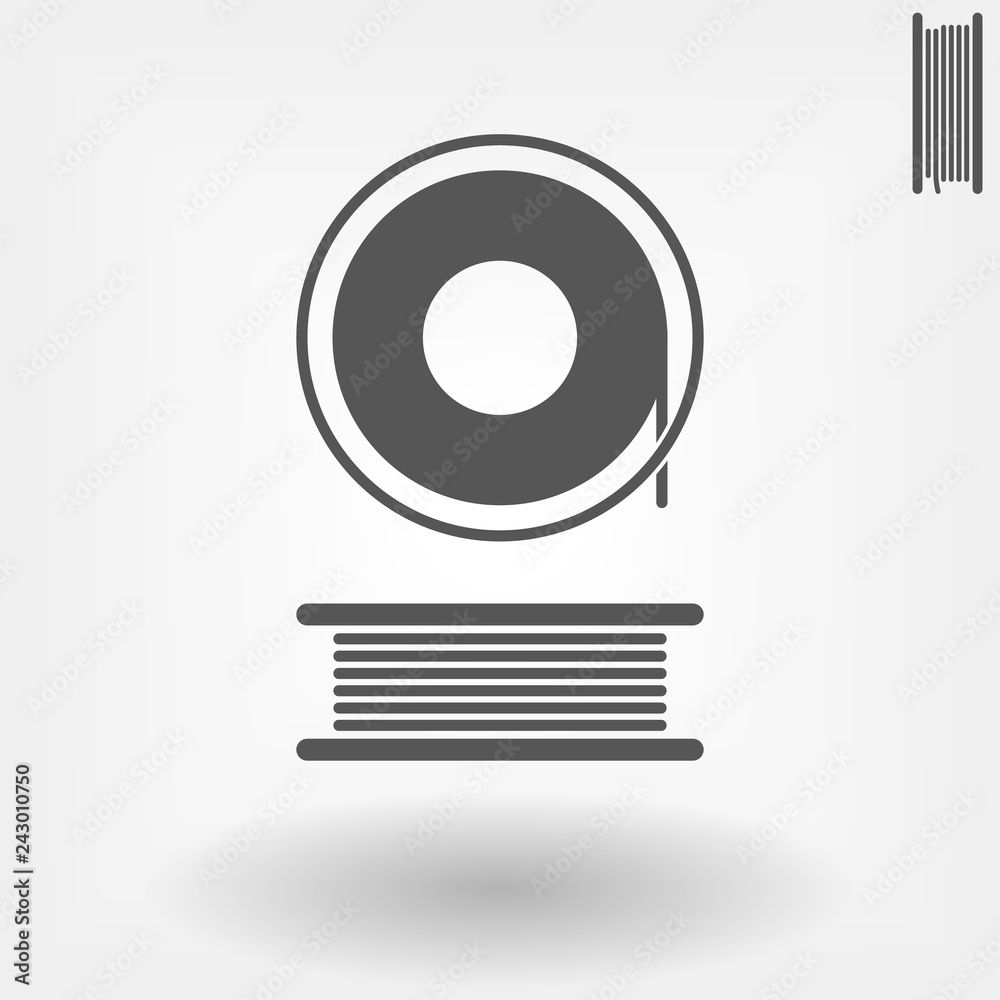 Filament spool for 3D printing line icons Stock Vector | Adobe Stock