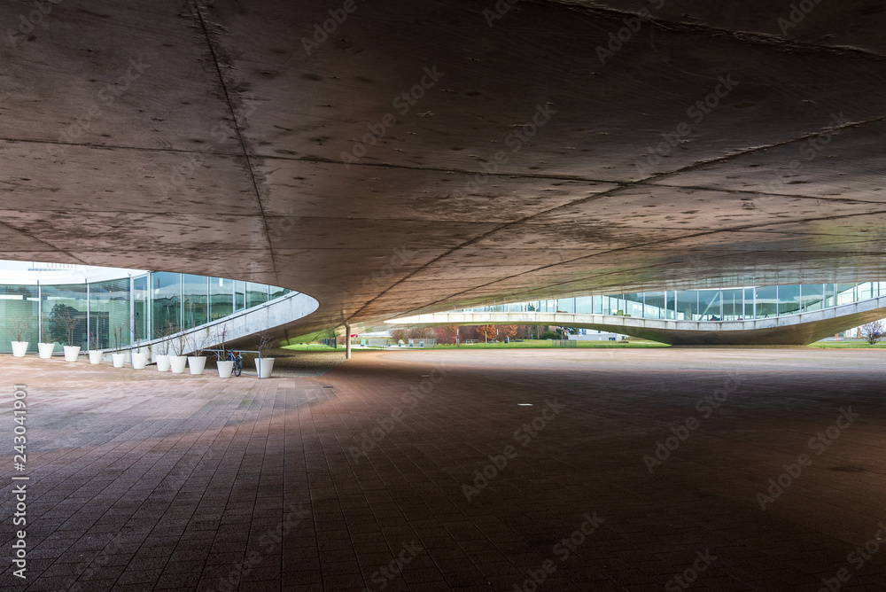 Exterior ground floor of , Learning Center (EPFL) in Lausanne ...