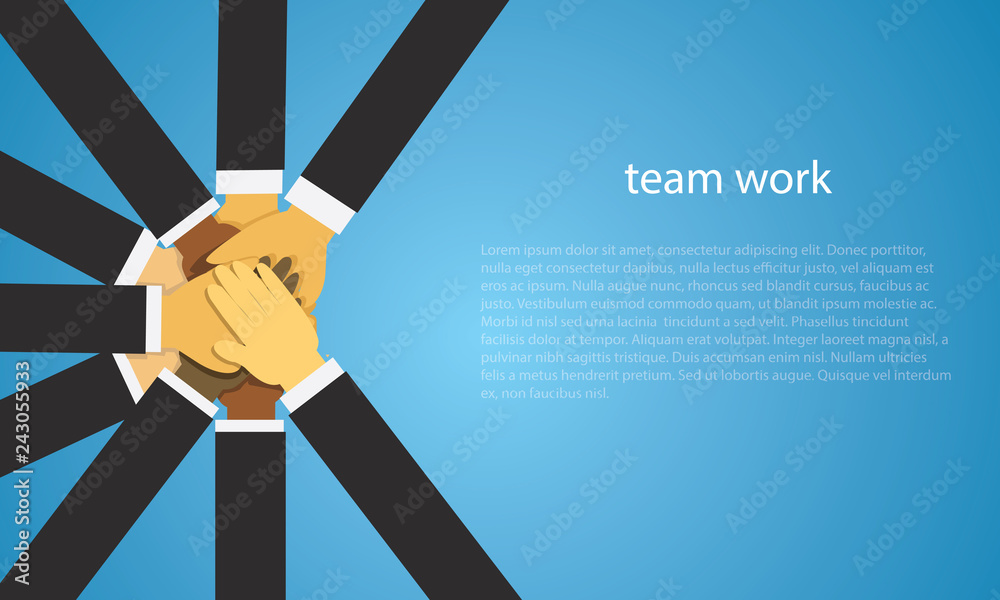 Business Teamwork Team Hard Work Concept. Vector Illustration Stock ...