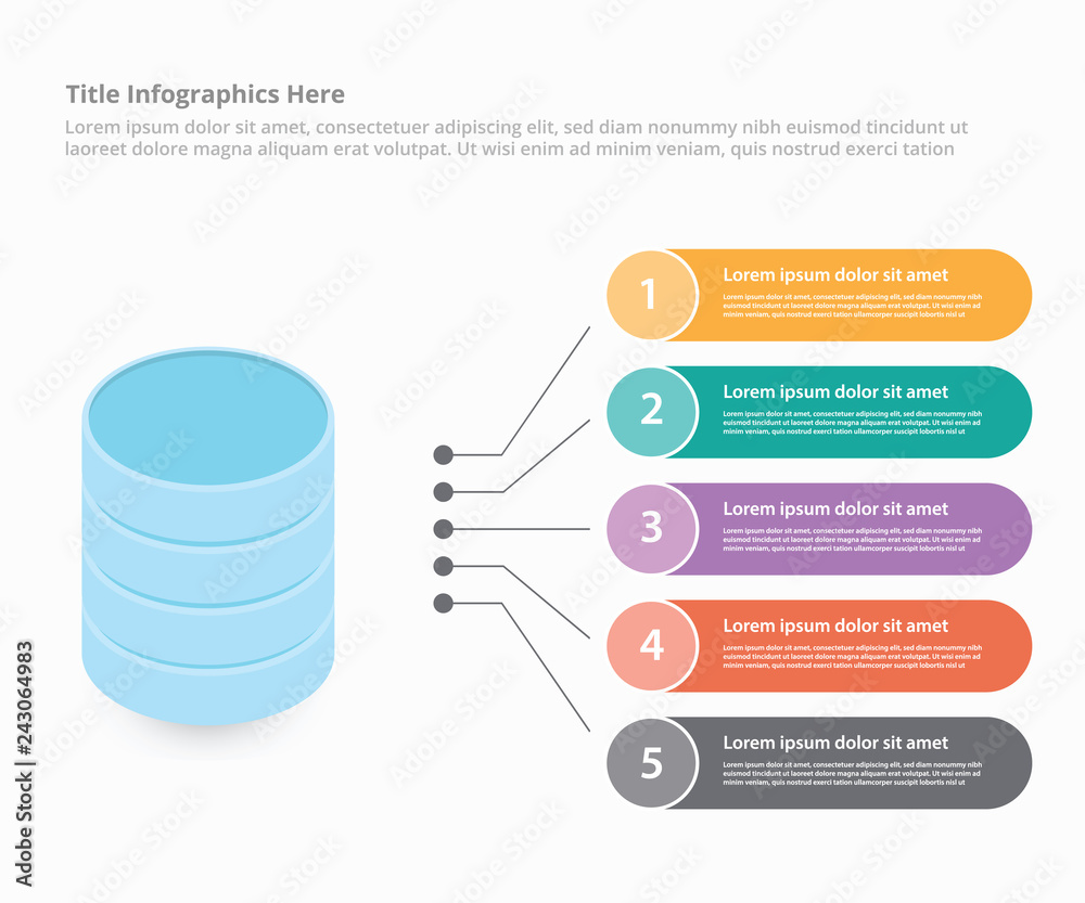 database data center with isometric style infographic template banner ...
