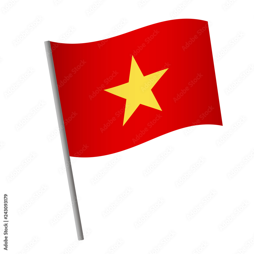 Vietnam flag icon. Stock Vector | Adobe Stock