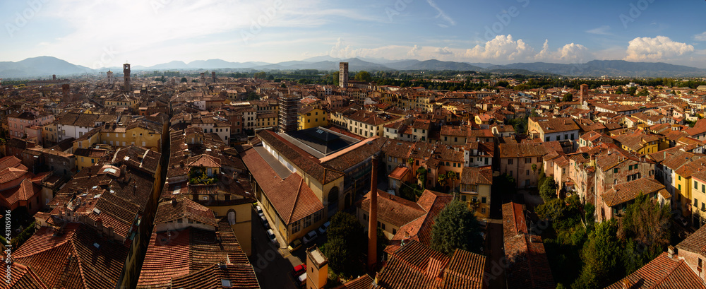 Landmarks of Italy - beautiful medieval town Lucca in Tuscany. City ...