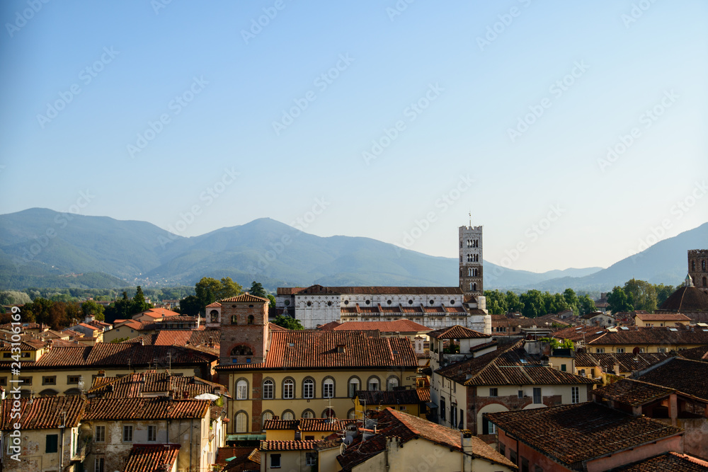 Landmarks of Italy - beautiful medieval town Lucca in Tuscany. City ...