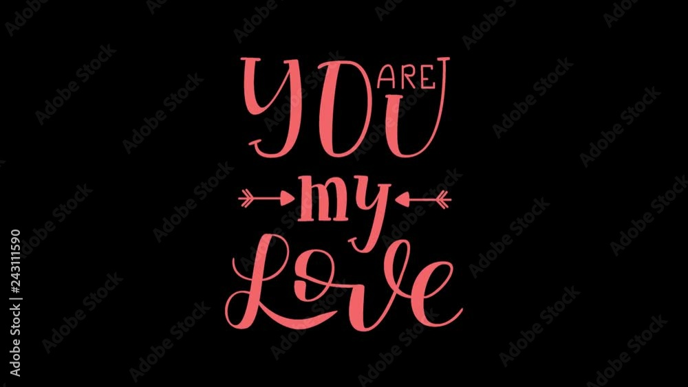 You are my Love - High Resolution Overlay Animated Illustration with ...
