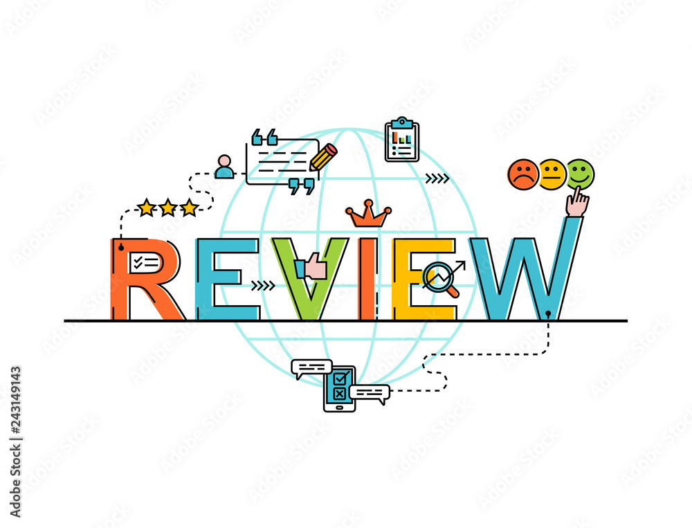 Review Word Line Design Stock Vector | Adobe Stock