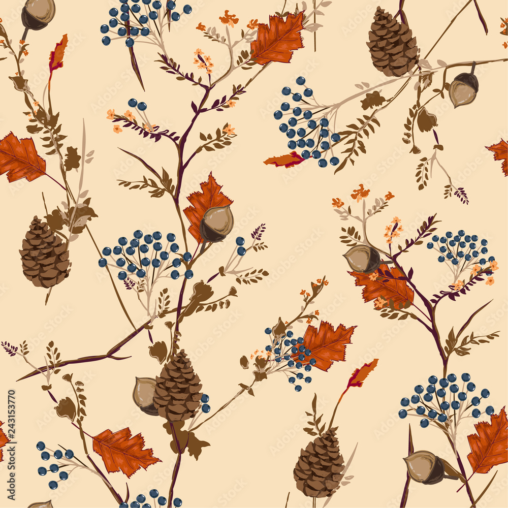 Retro Autumn Leaves