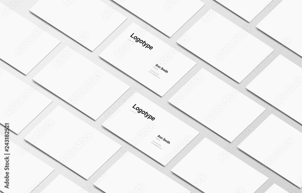 Vector branding illustration business card on grey background Stock ...