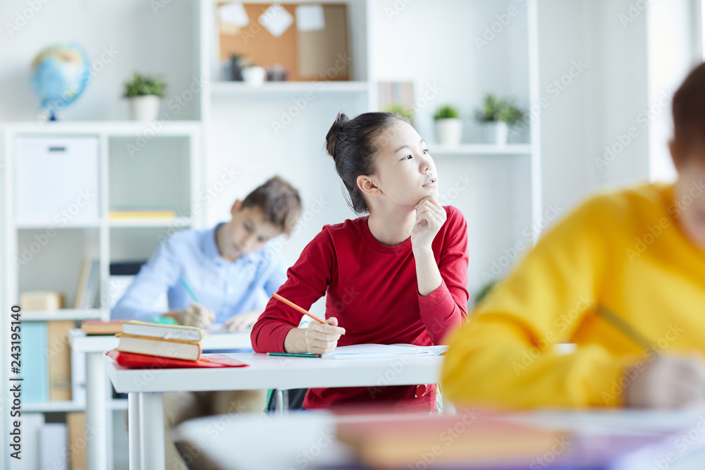 Looking Into A Classroom Window
