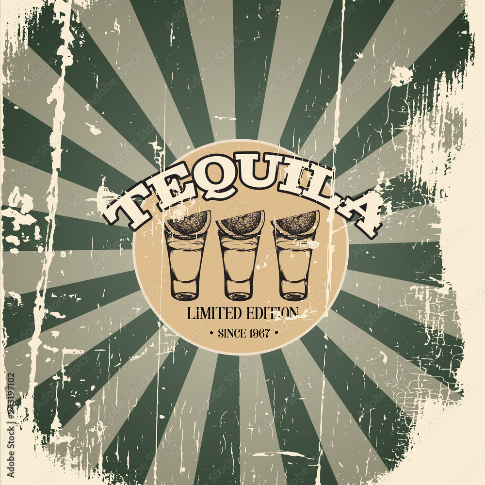 Vector illustration of tequila glasses made in hand drawn style. Vector ...