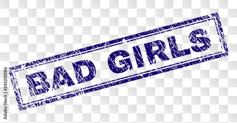 Vettoriale Stock BAD GIRLS stamp seal watermark with rubber print style ...