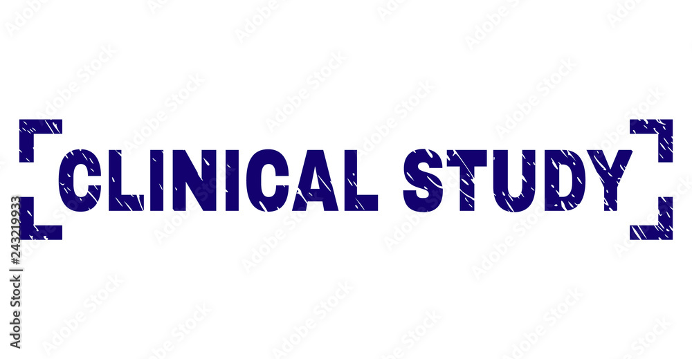 CLINICAL STUDY title seal print with grunge texture. Text title is ...