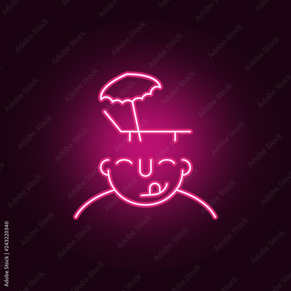 rest on mind icon. Elements of What is in your mind in neon style icons ...