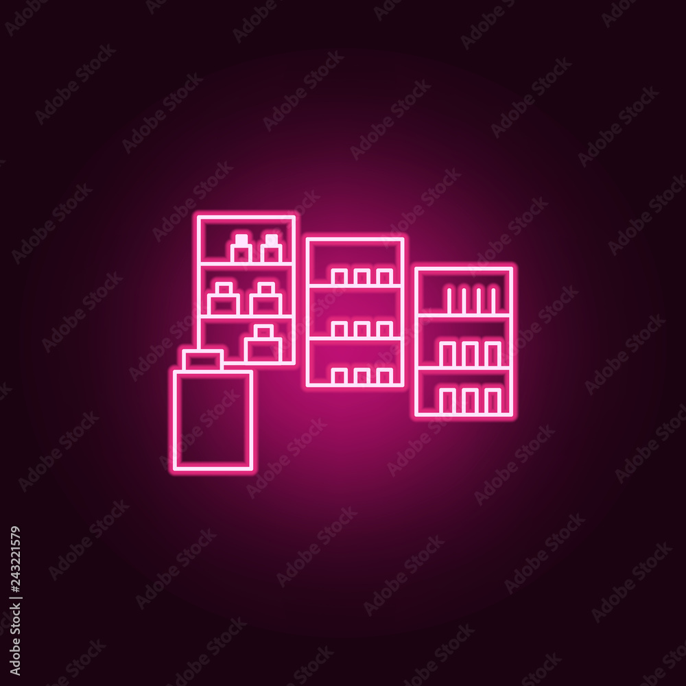 shop with counters outline icon. Elements of Mall Shopping center in ...