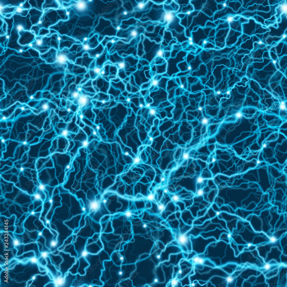 Seamless blue electric lightning pattern. Flash bolt storm texture. EPS ...
