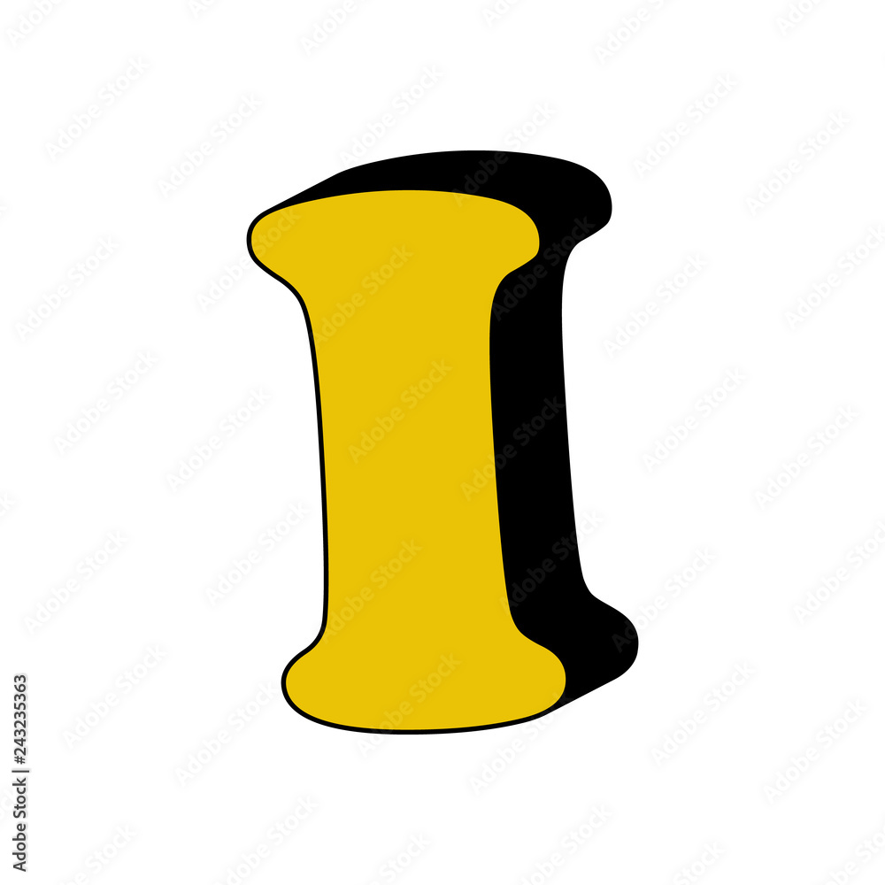 letter I, alphabet, 3D icon. Element of 3D color alphabet for mobile ...