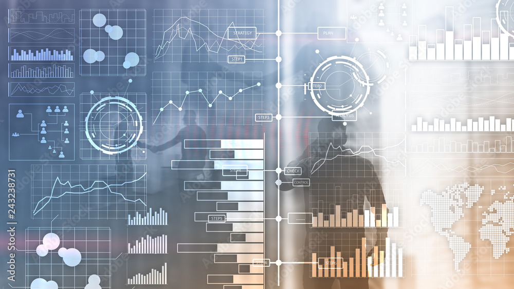 Business intelligence. Diagram, Graph, Stock Trading, Investment ...