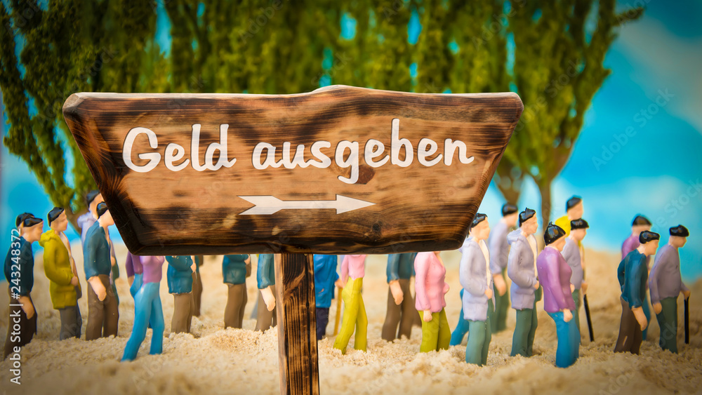 Schild 365 - Geld ausgeben Stock-Illustration | Adobe Stock