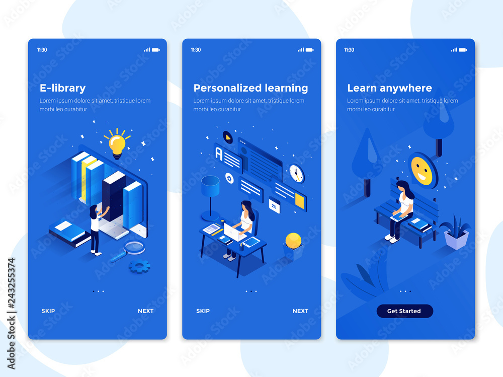 Modern User Interface Ux Ui Screen Template For Mobile Smart Phone