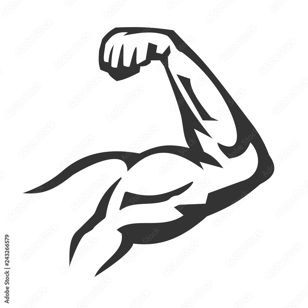 White Muscle Silhouette