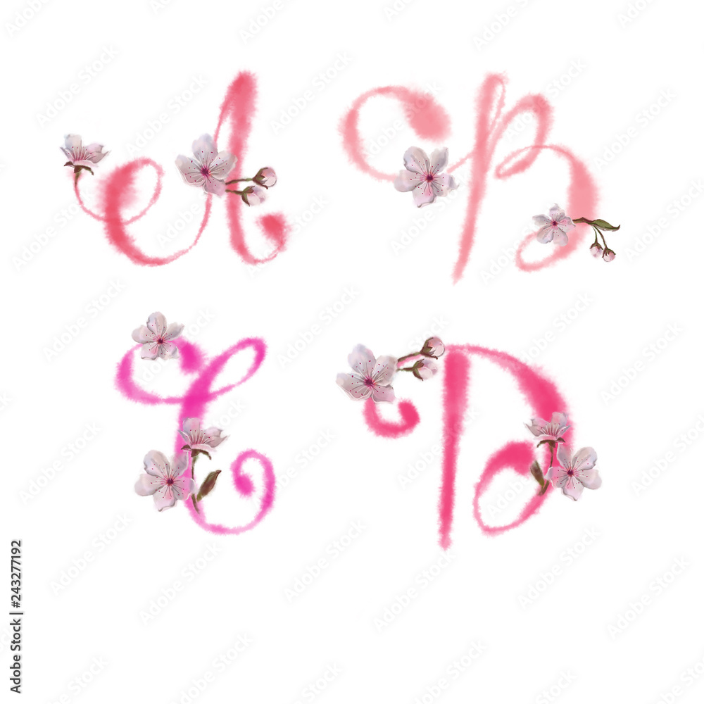The Letter A In Pink Cursive