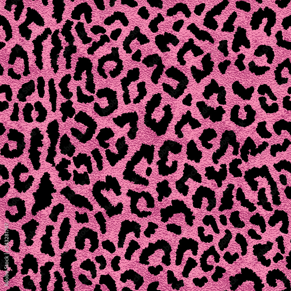 Seamless pink leopard skin pattern. Glamorous leopard skin print ...