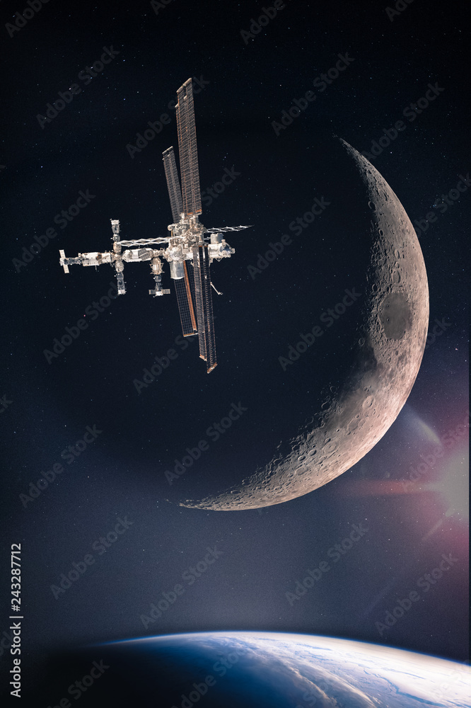 Cresent Moon From Space Station