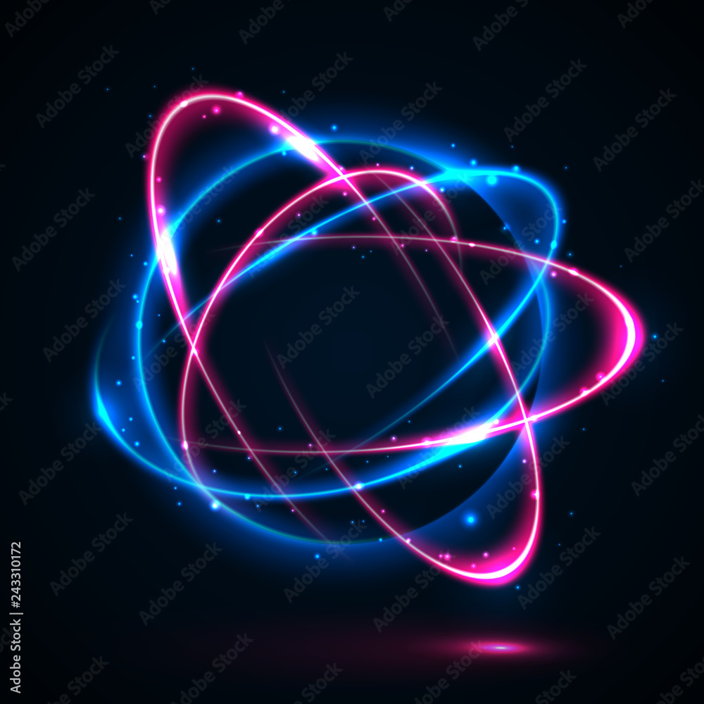 Vector light effect. The object s light stroke. Circular lens flare ...