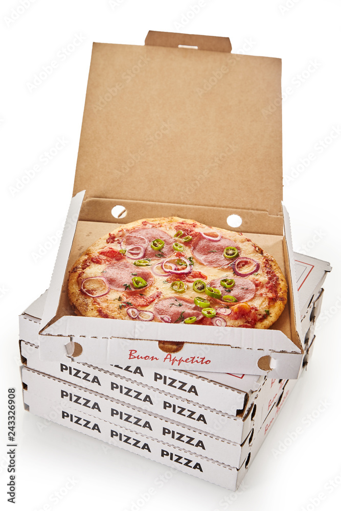 Stacked Pizza Boxes