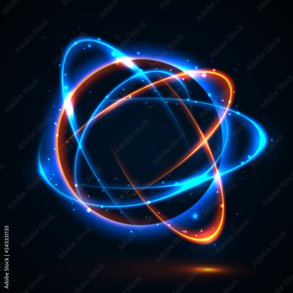 Vector light effect. The object s light stroke. Circular lens flare ...