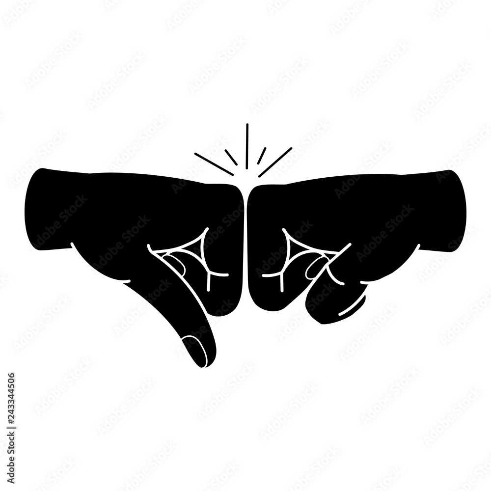 Friends fist knock icon. Simple illustration of friends fist knock ...