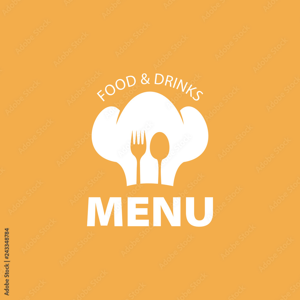 Good Food logo design template. Vector color hand like illustration ...