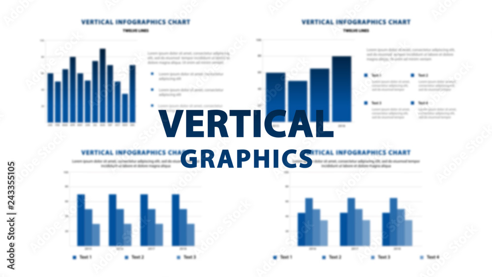 Modern Vertical Bar Graphs Stock Template | Adobe Stock