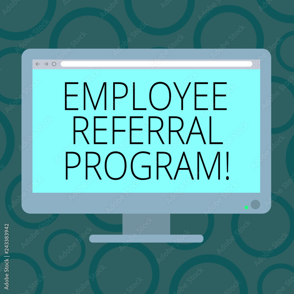 Writing note showing Employee Referral Program. Business photo ...