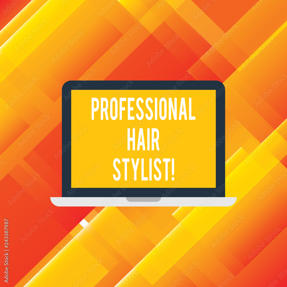 Handwriting text writing Professional Hair Stylist. Concept meaning A ...