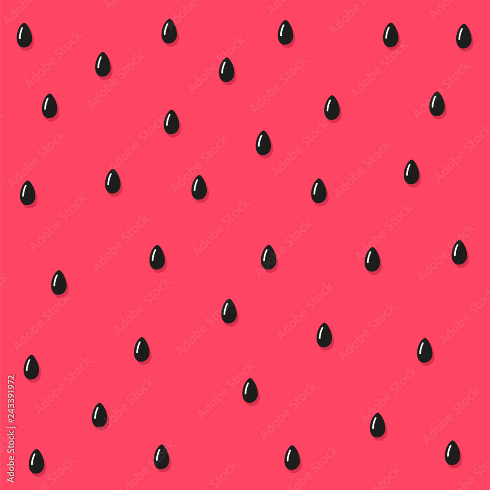 Vector watermelon background with black seeds. Vector Stock Vector ...